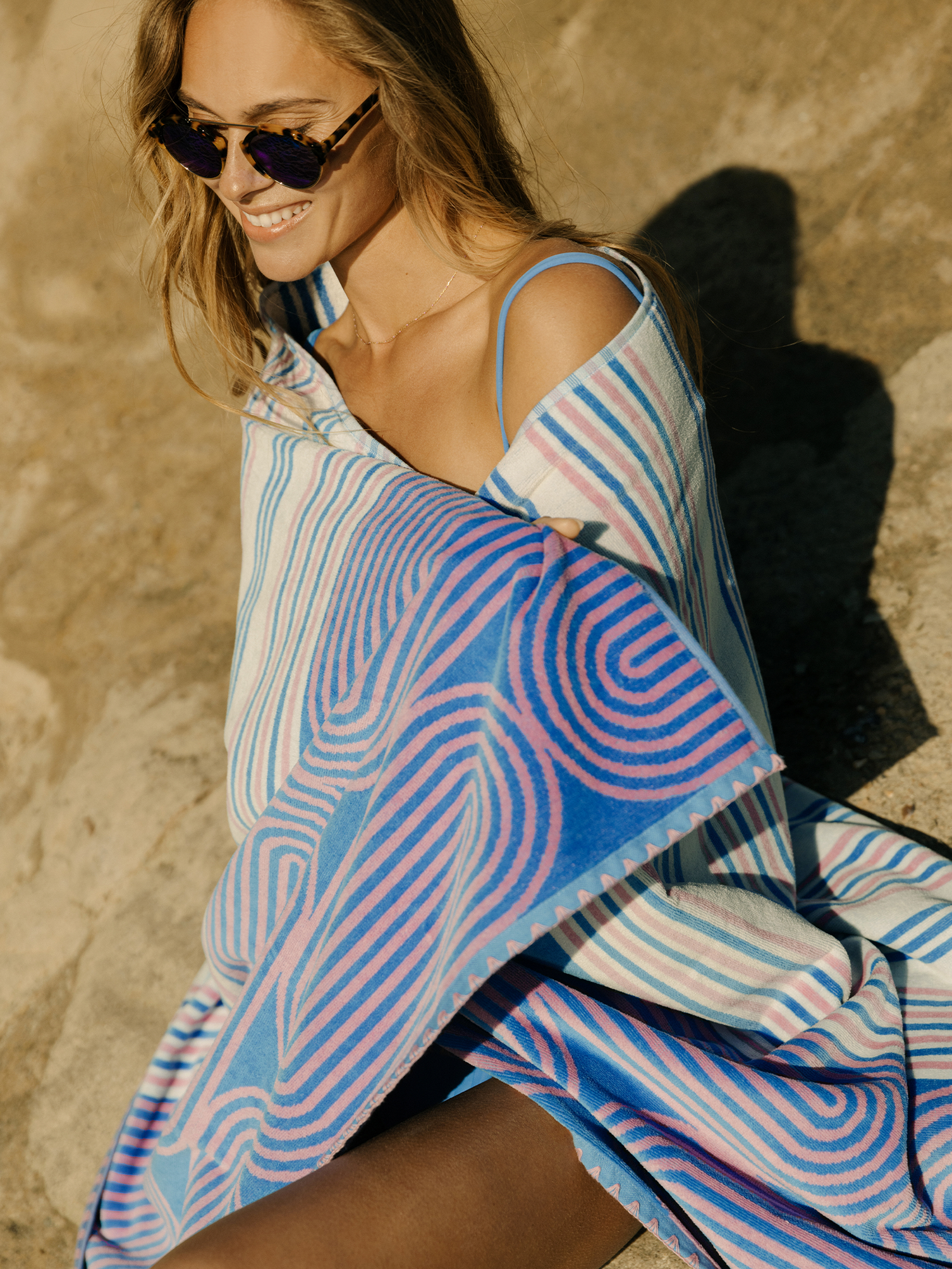 Ruby Mint Luxury Beach Towels - Biltmore